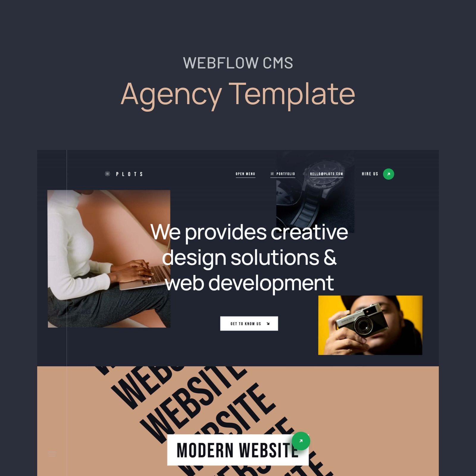 Plots - Agency & Portfolio Webflow CMS website template