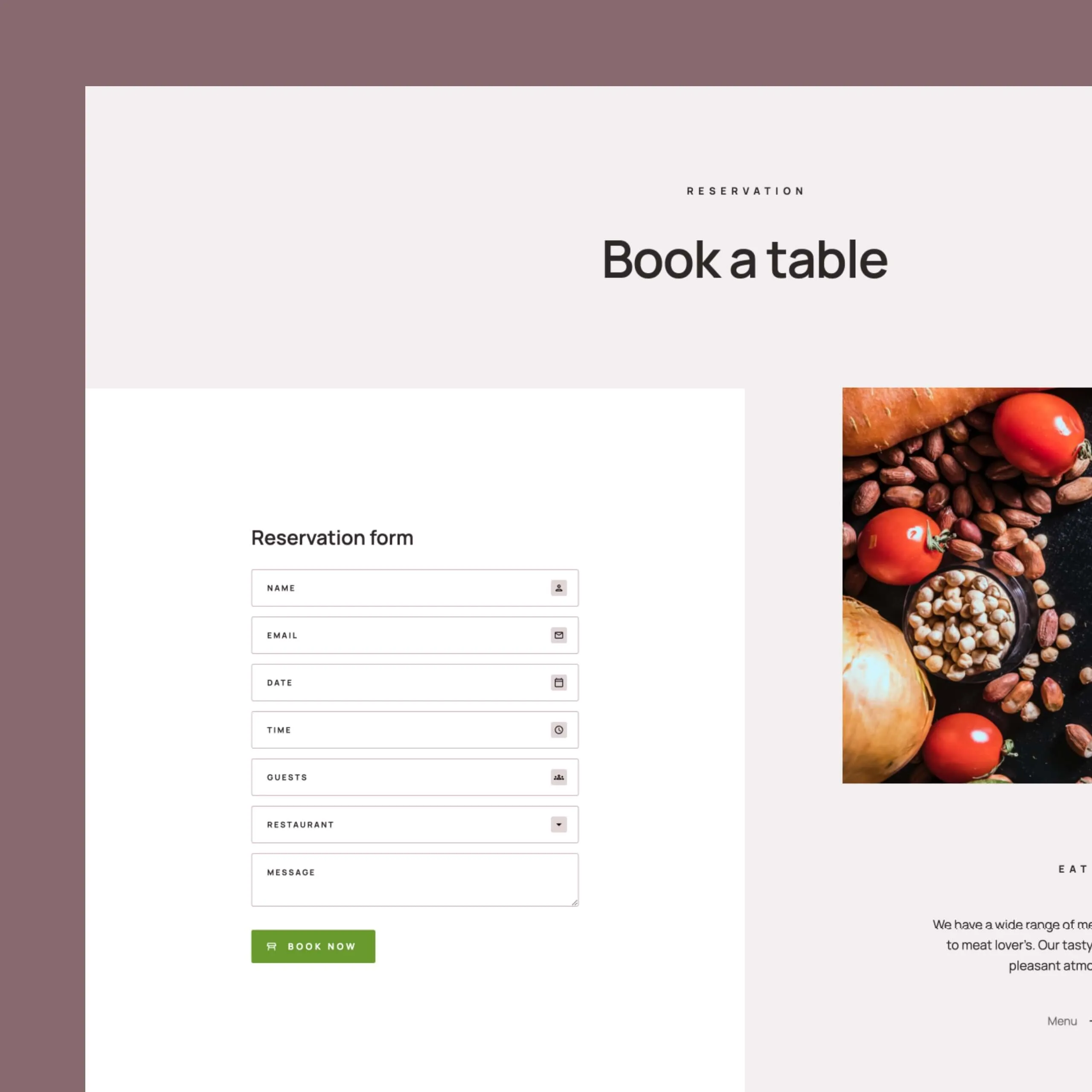 Taor - Restaurant Webflow CMS website template
