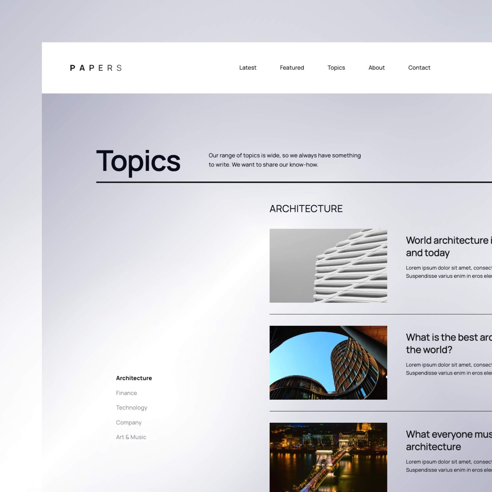 Papers - Blog & Magazine Webflow CMS website template