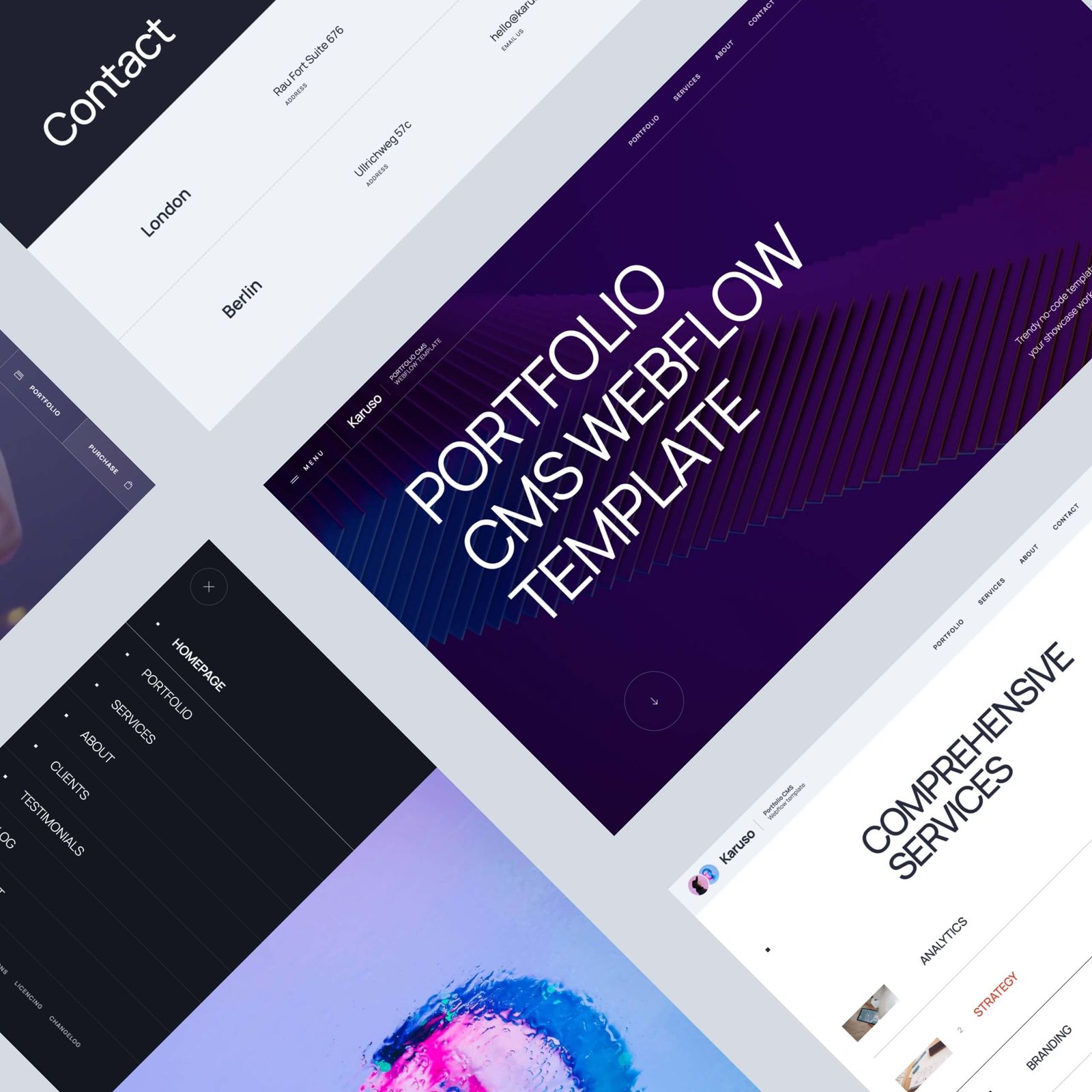 Karuso - Agency & Portfolio Webflow CMS website template