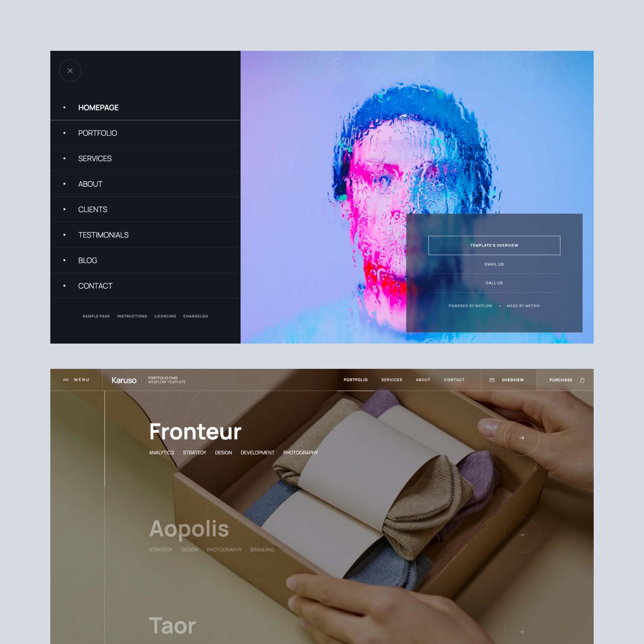Karuso - Agency & Portfolio Webflow CMS website template