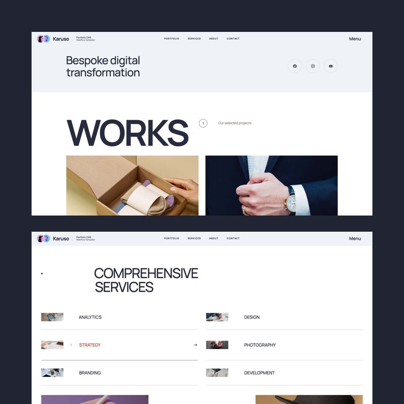 Karuso - Agency & Portfolio Webflow CMS website template