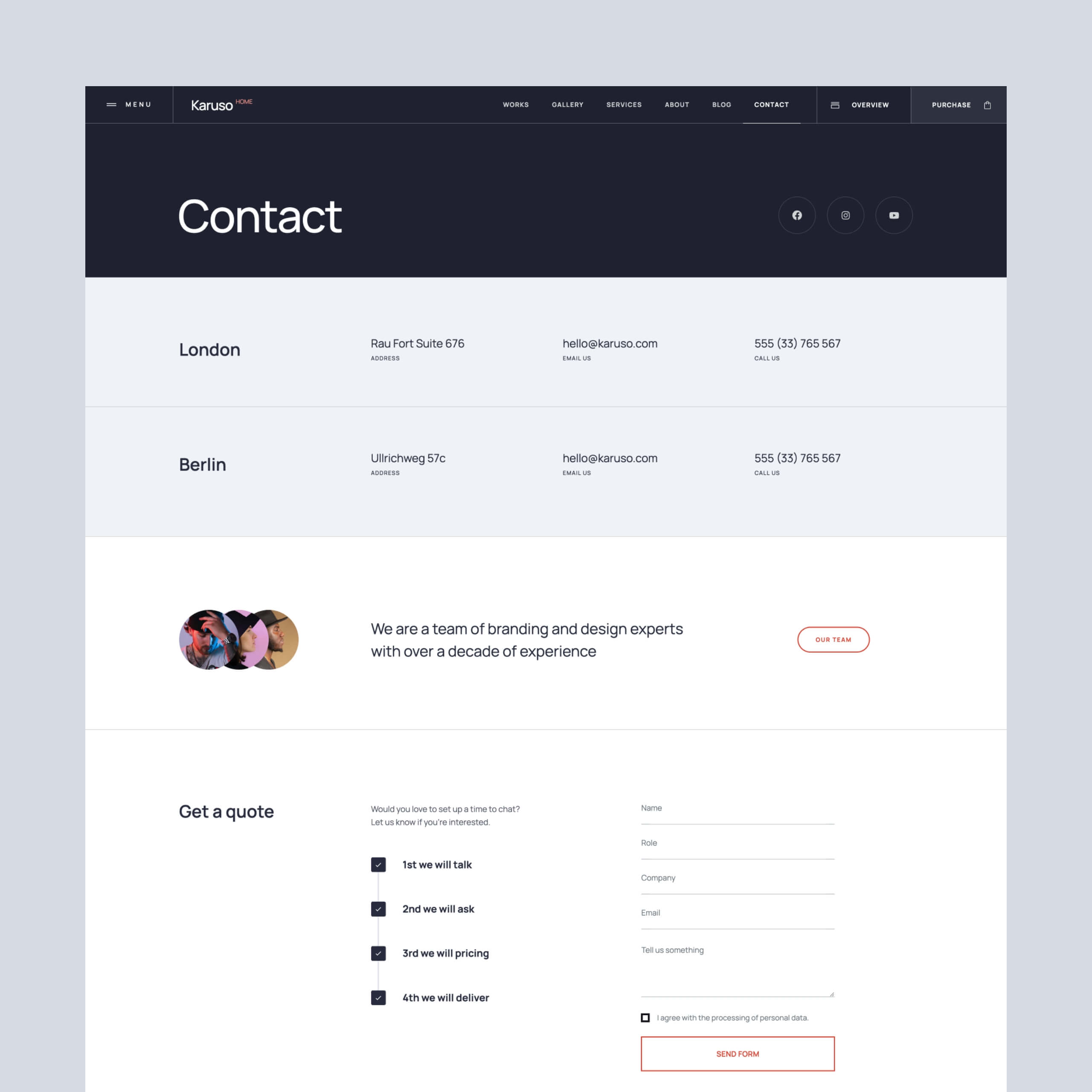 Karuso - Agency & Portfolio Webflow CMS website template