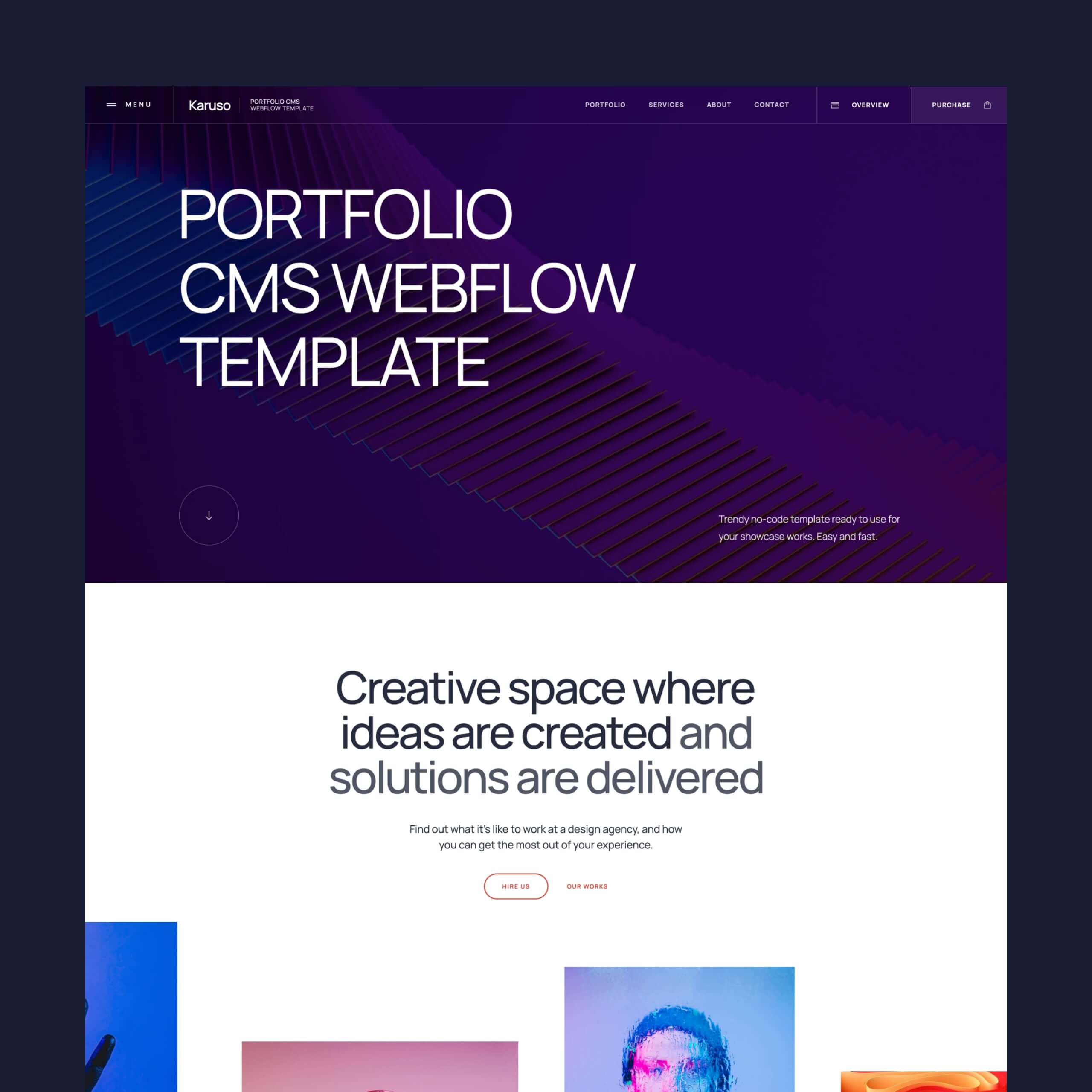 Karuso - Agency & Portfolio Webflow CMS website template