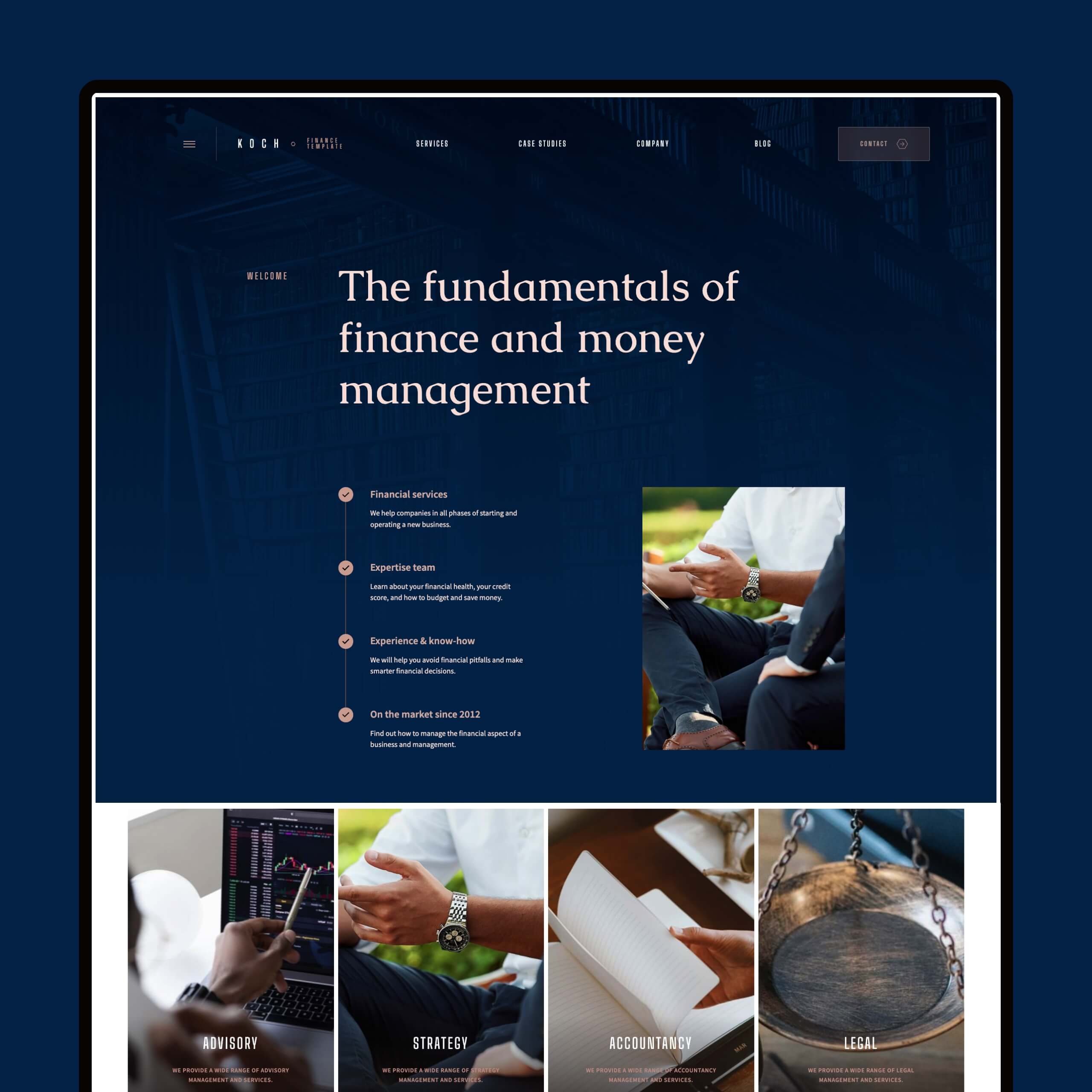 Koch - Finance Webflow CMS website template