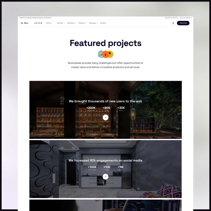 Kocon - Startup Webflow CMS website template