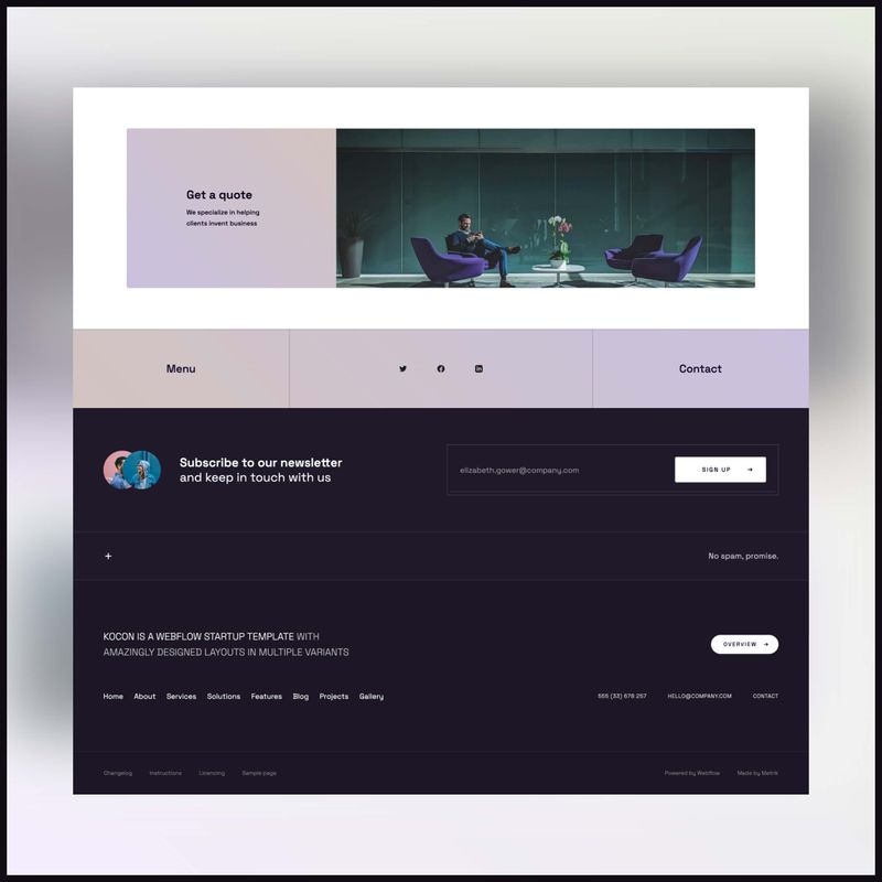 Kocon - Startup Webflow CMS website template