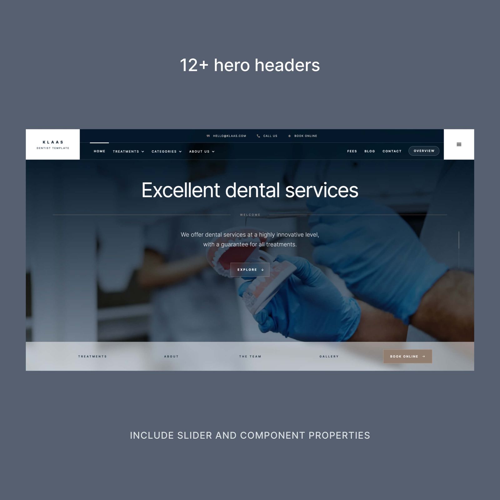 Klaas - Dentist Webflow CMS website template