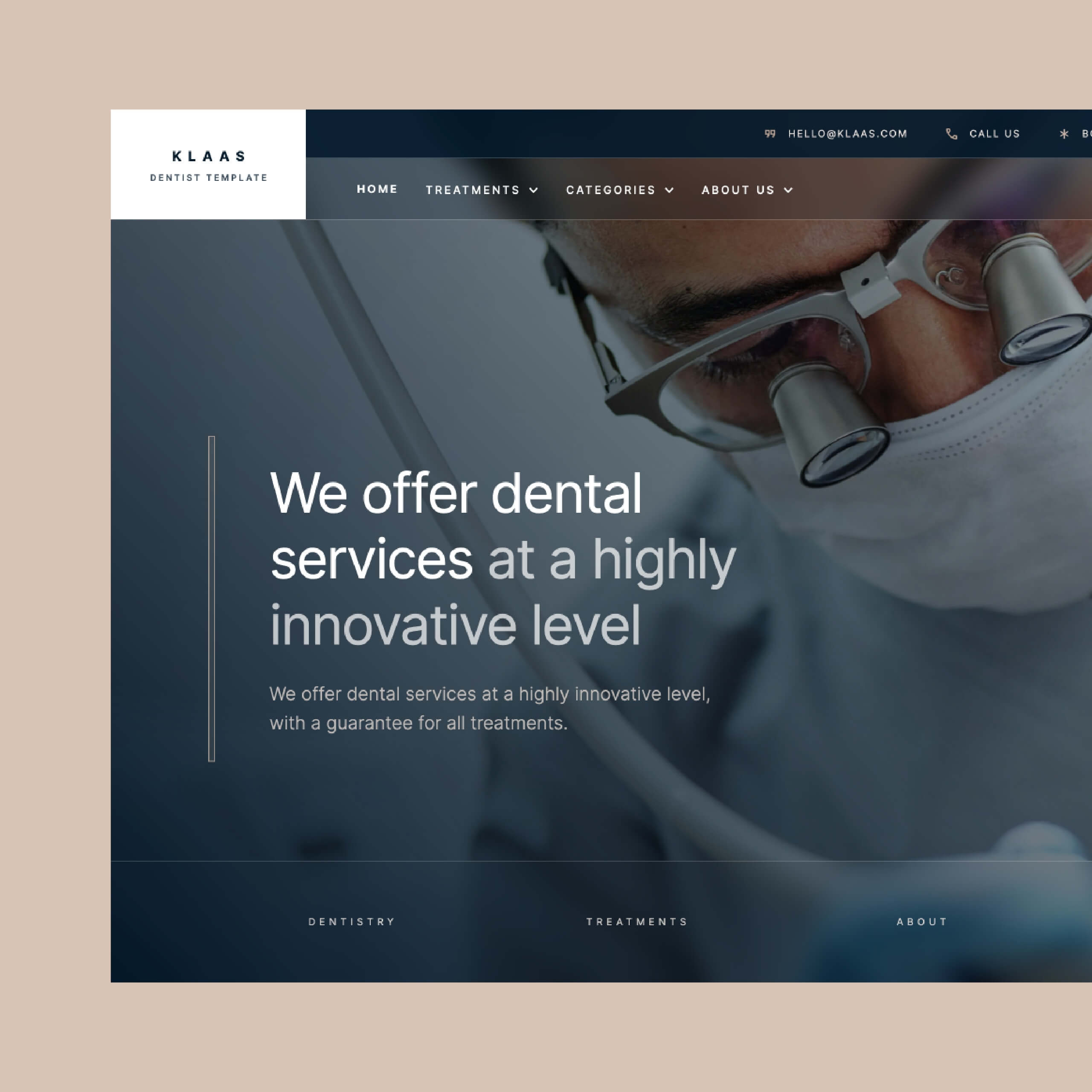 Klaas - Dentist Webflow CMS website template
