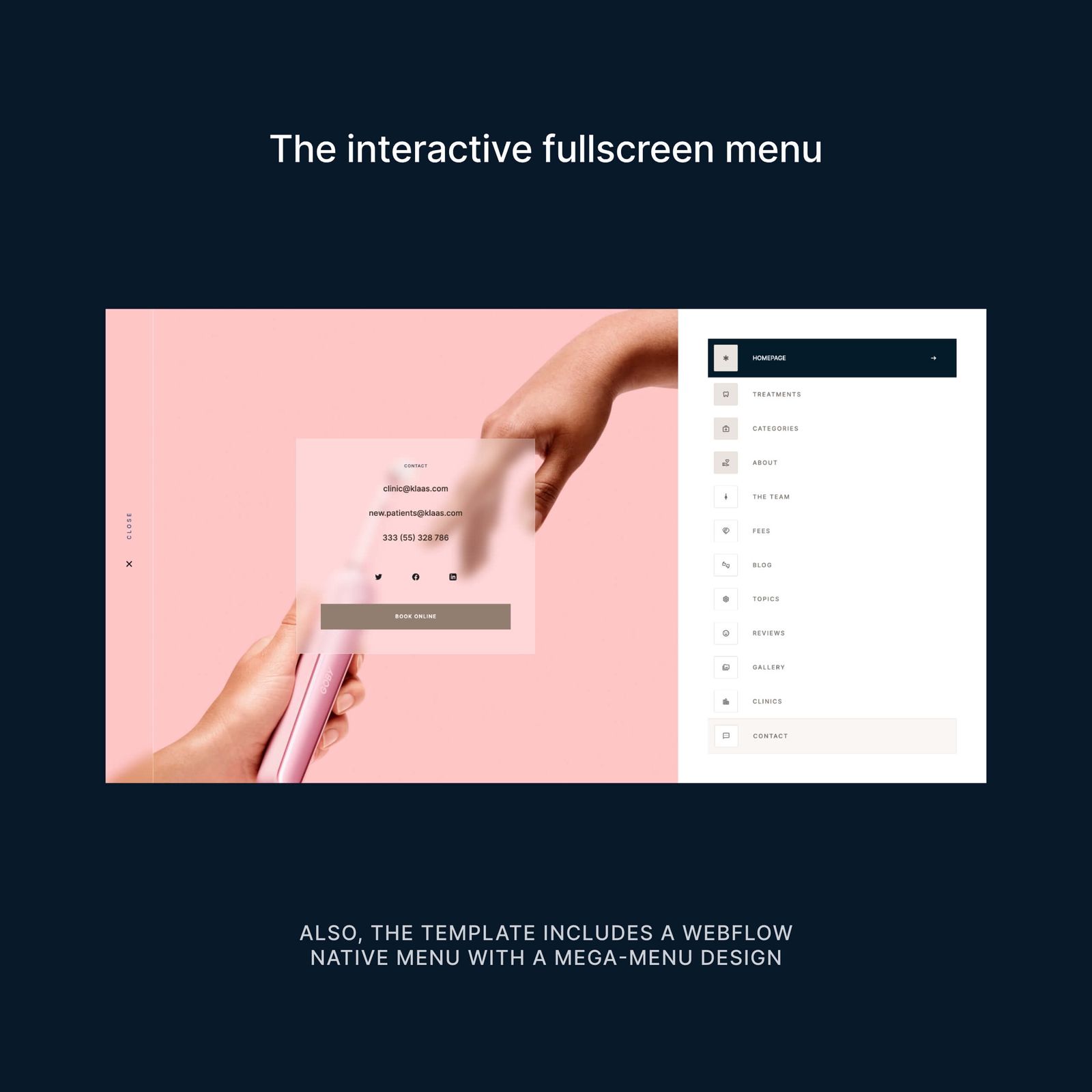 Klaas - Dentist Webflow CMS website template