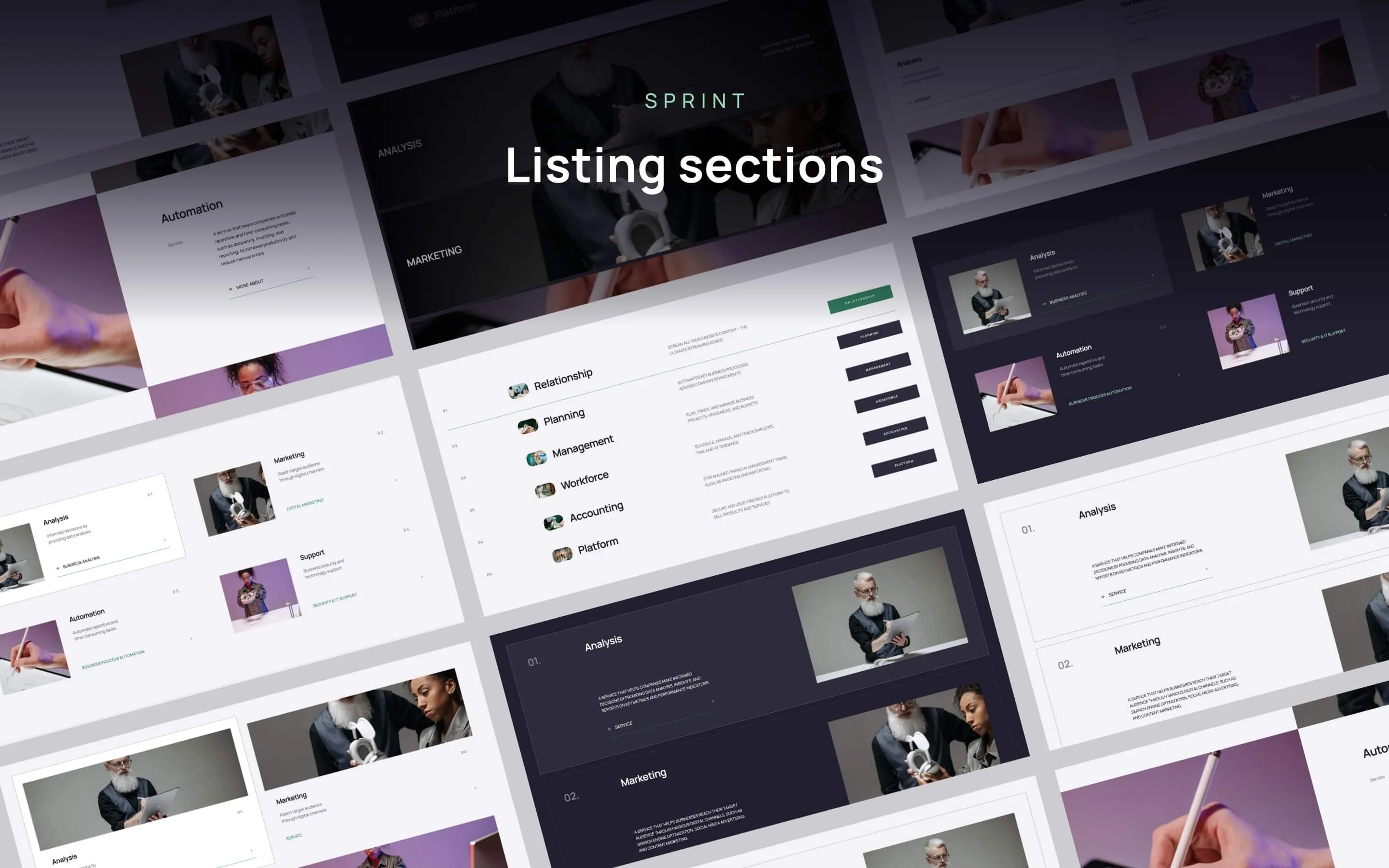 Sprint - UI Kit Library Webflow CMS website template
