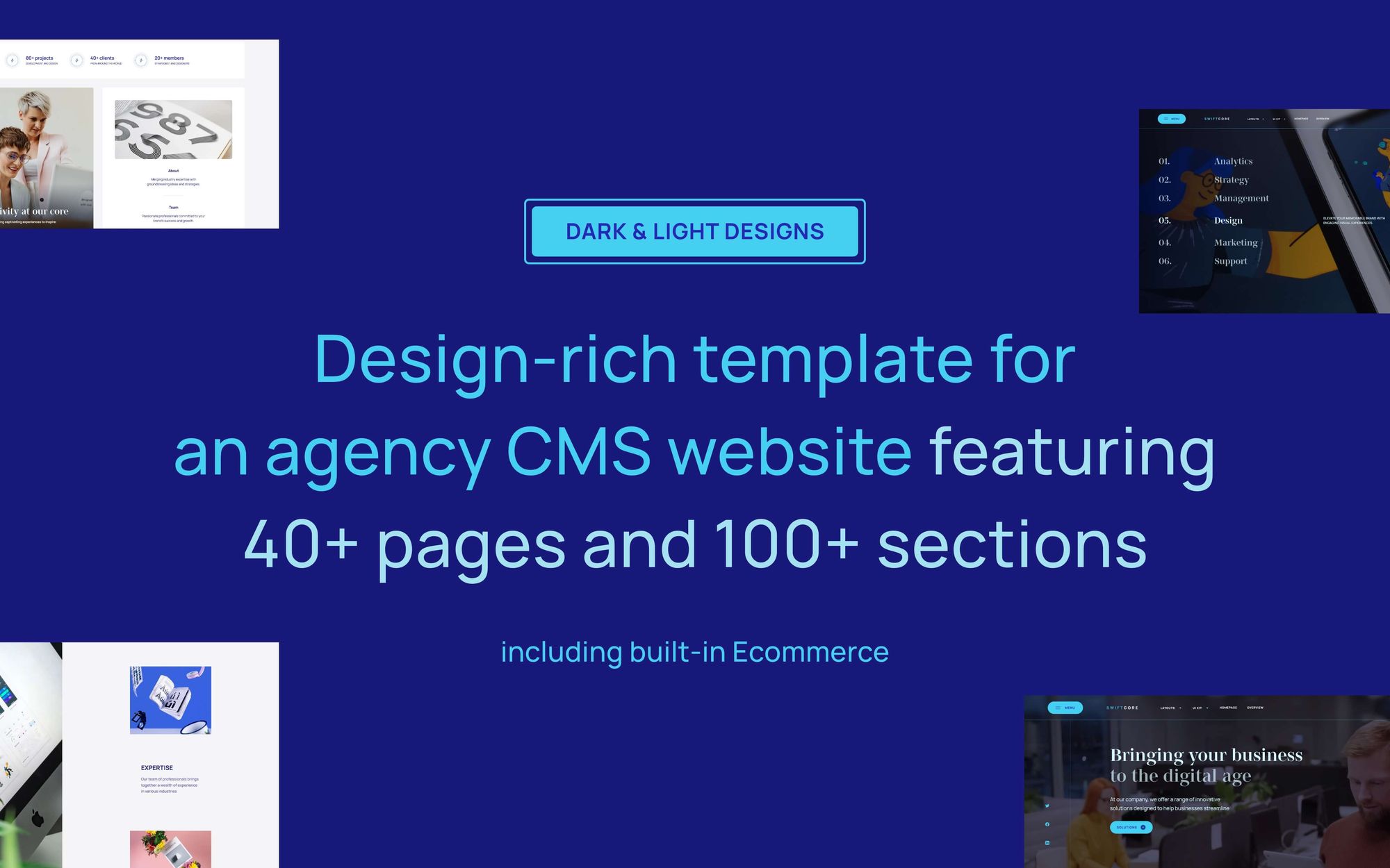 Swiftcore - Agency Webflow CMS website template