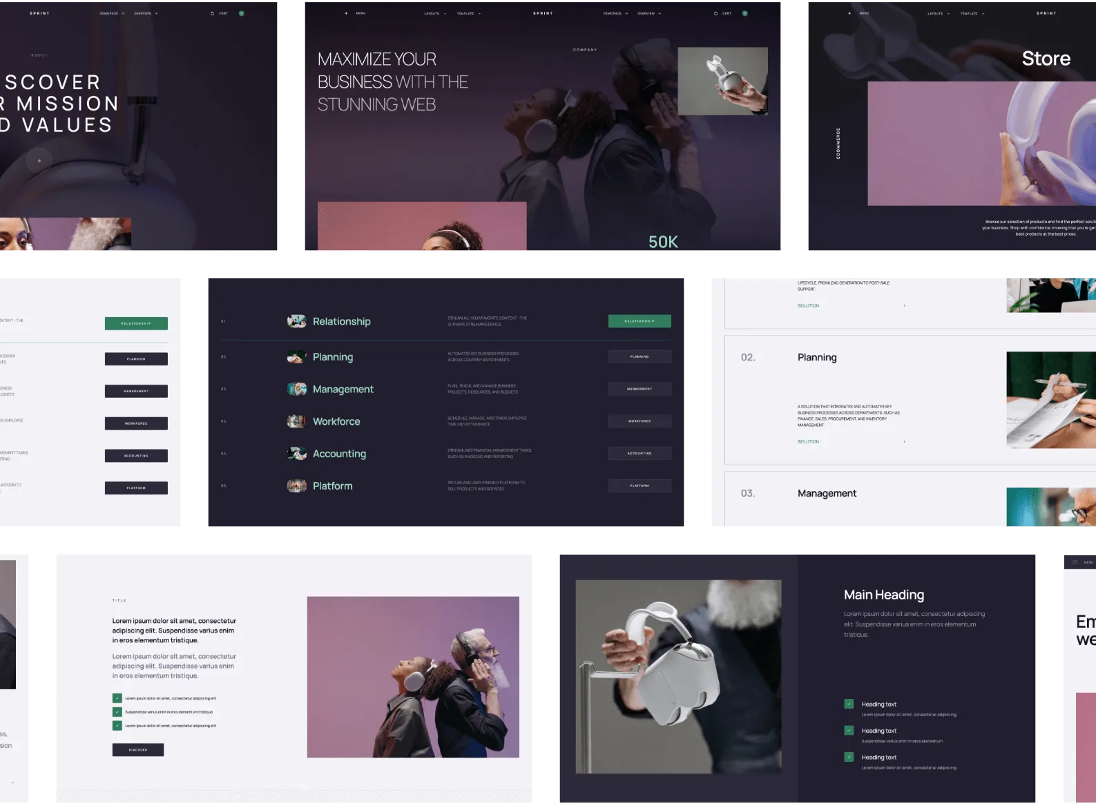 Sprint - UI Kit Library Webflow CMS website template Sprint - UI Kit Library Webflow CMS website template