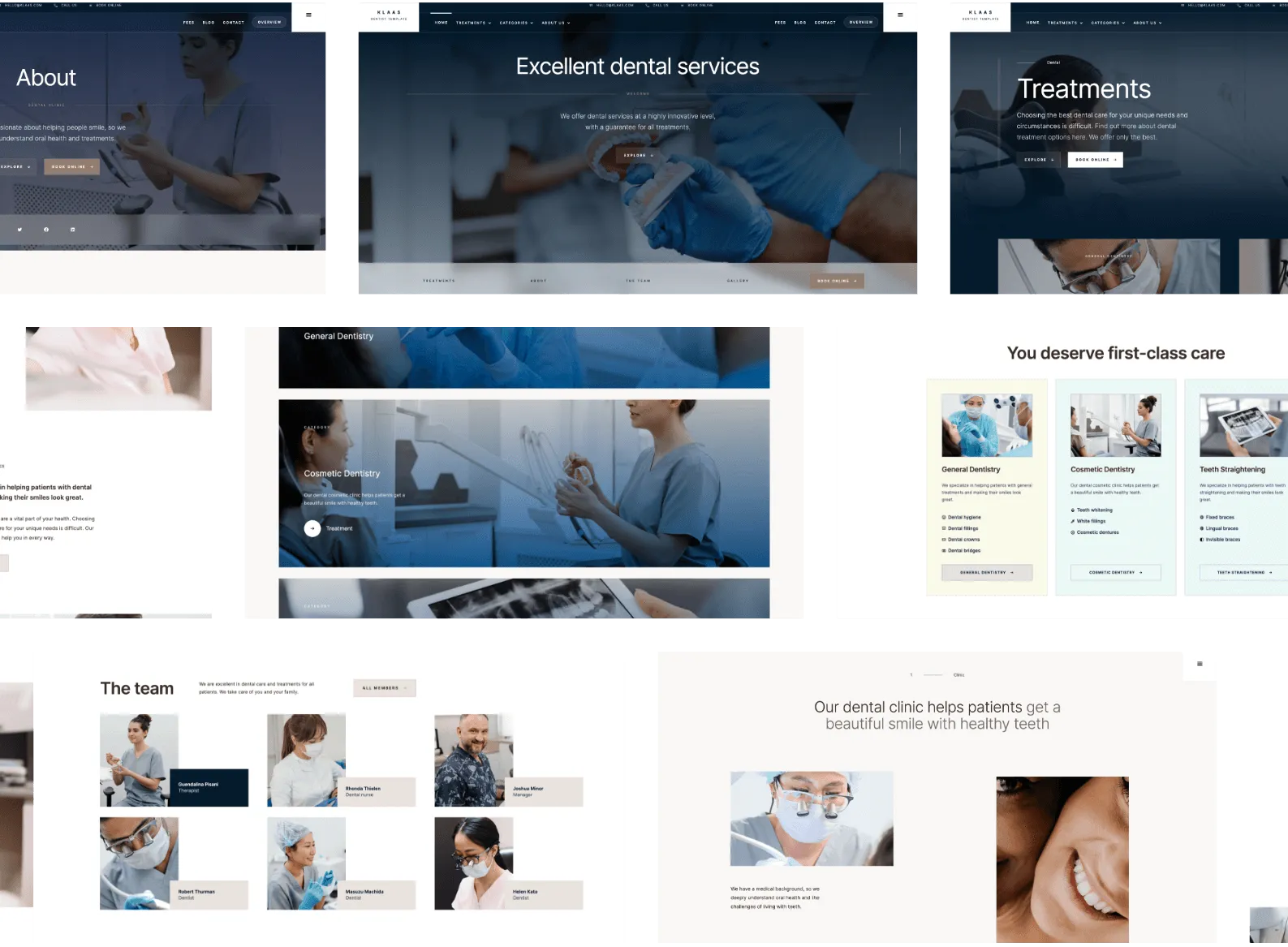 Klaas - Dentist Webflow CMS website template