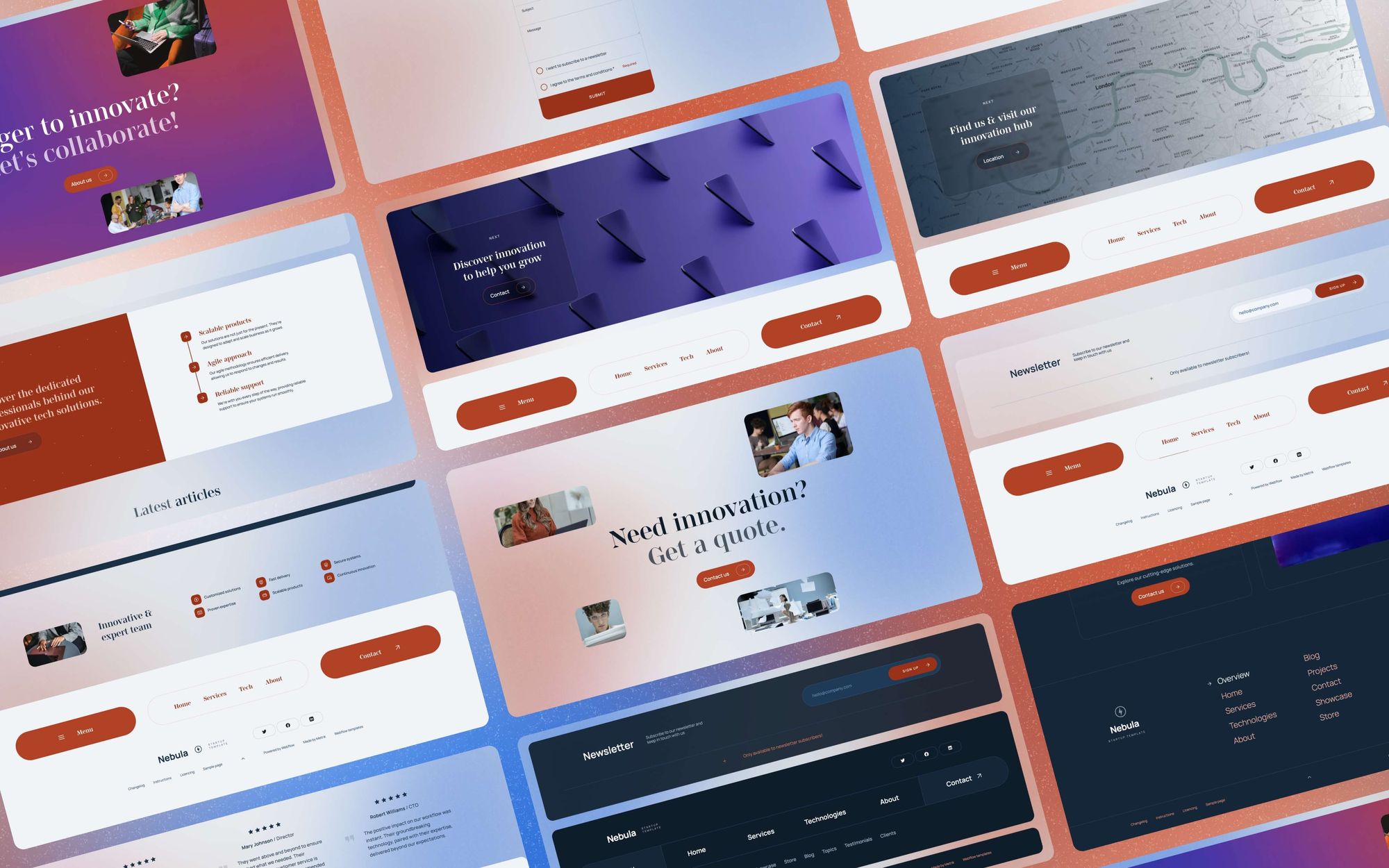 Nebula - Startup Webflow CMS website template