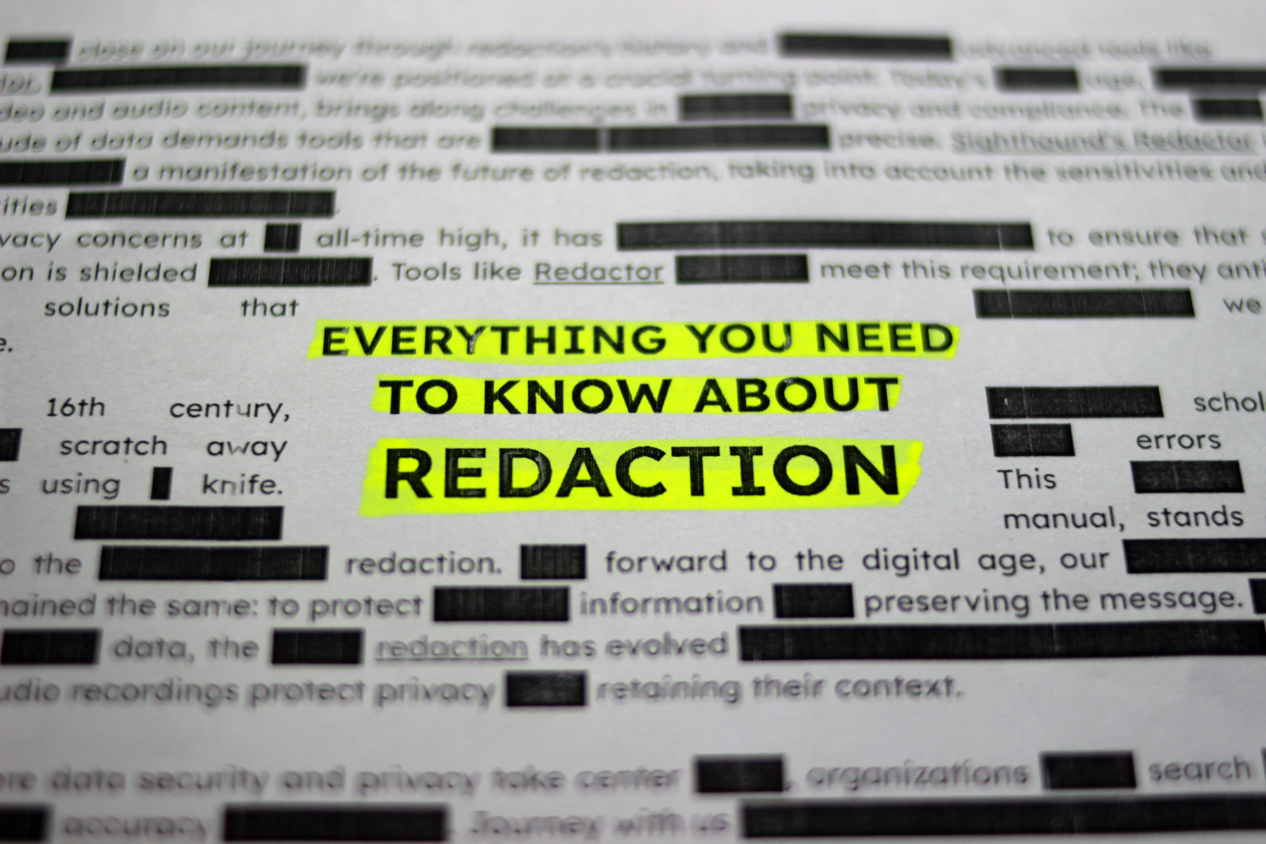 Everything You Need To Know About Redaction | Redactor