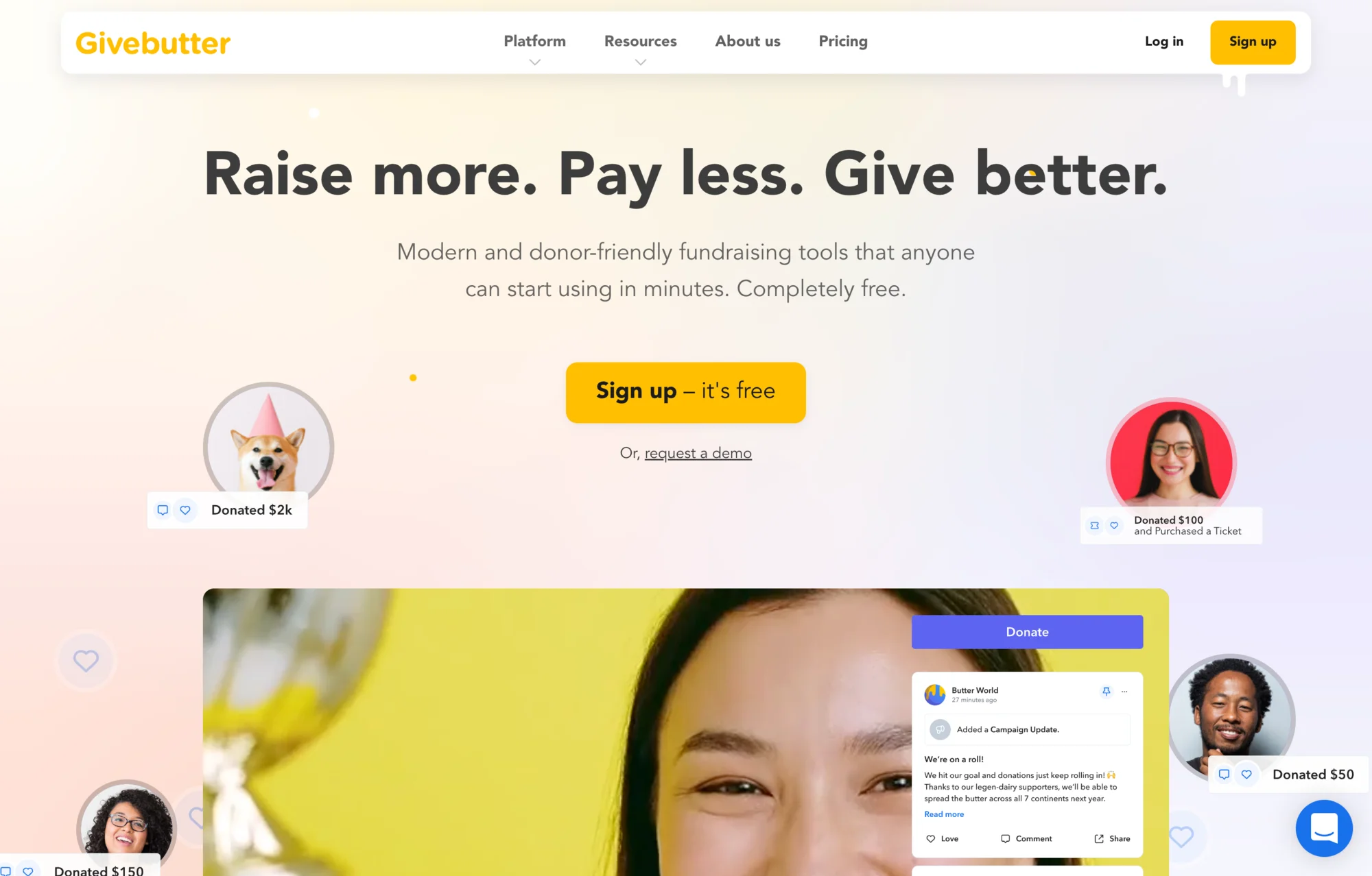Webflow Project for Givebutter