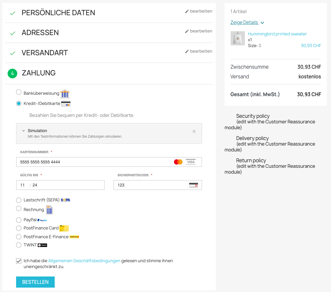 PrestaShop | Modern payment methods with wallee