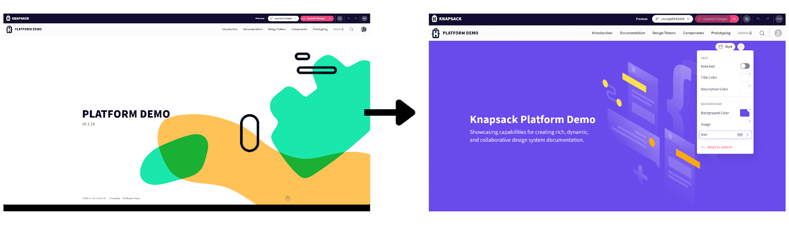 Product updates: building a more flexible design system manager | Knapsack
