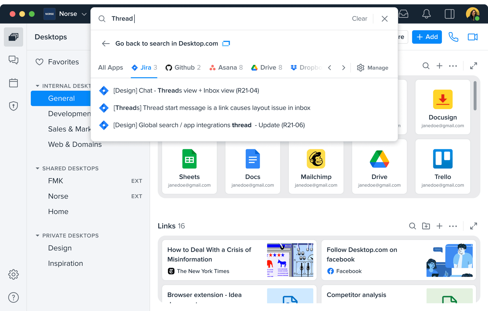 Desktop.com | Easy access and content search