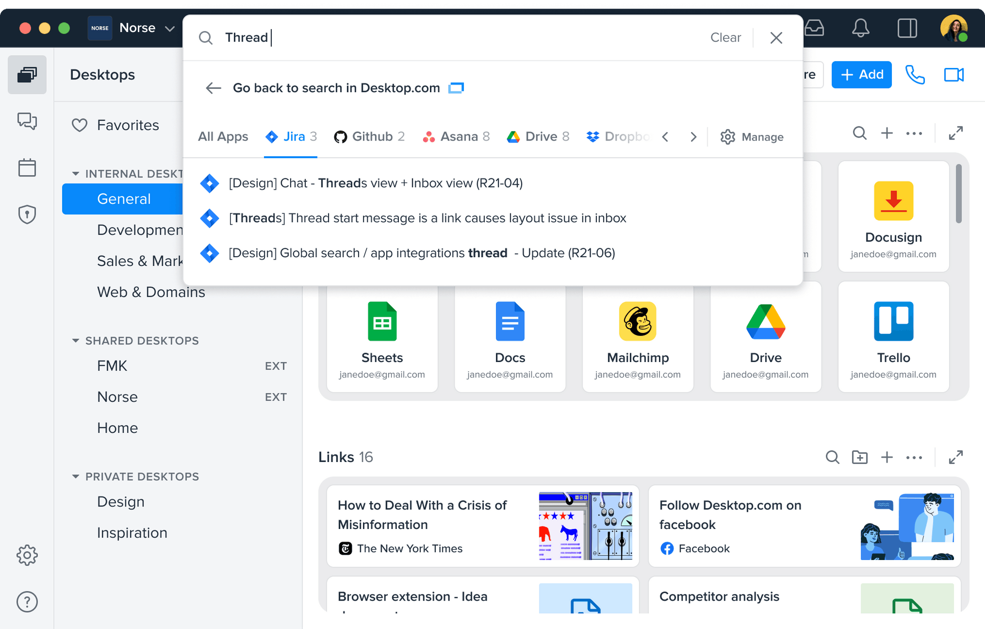 Desktop.com | Easy access and content search