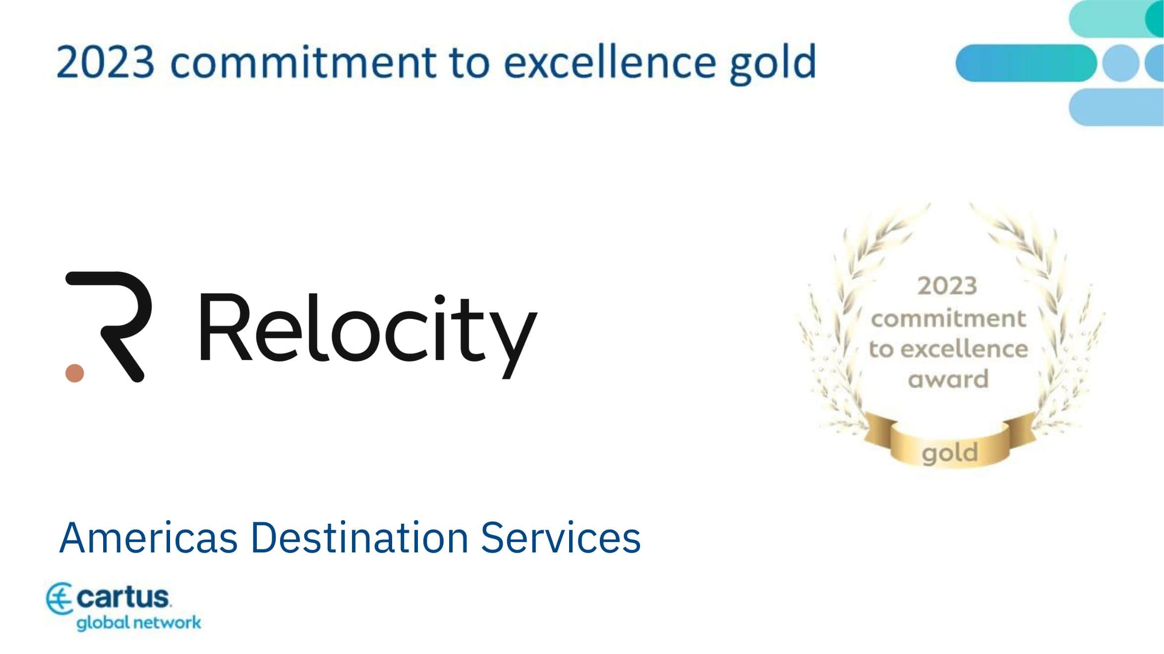 Relocity Receives Top Level, Commitment to Excellence Gold Award at ...