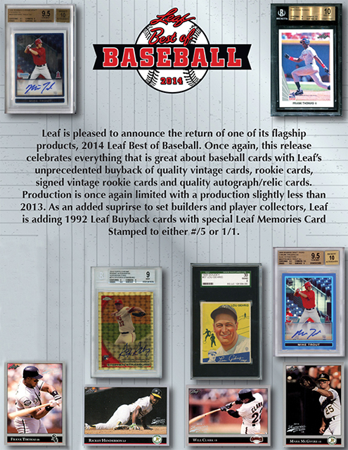 2014 Leaf Best Of Baseball - Leaf Trading Cards
