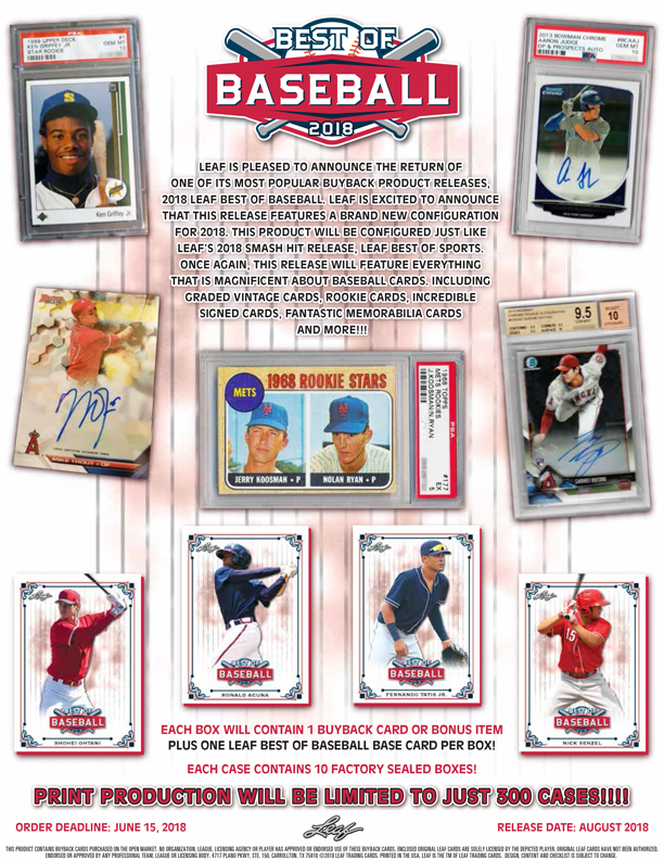 2018 Leaf Best Of Baseball - Leaf Trading Cards