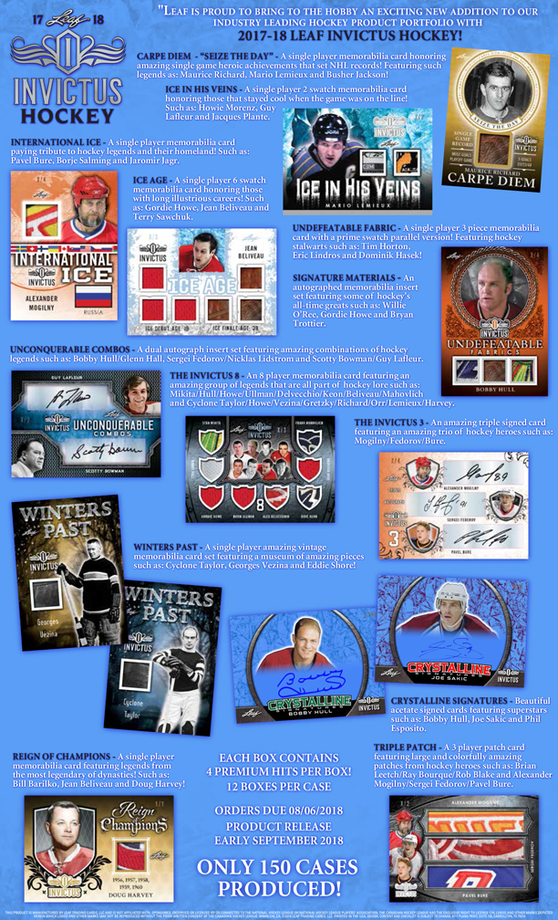 2017-18 Leaf Invictus Hockey - Leaf Trading Cards