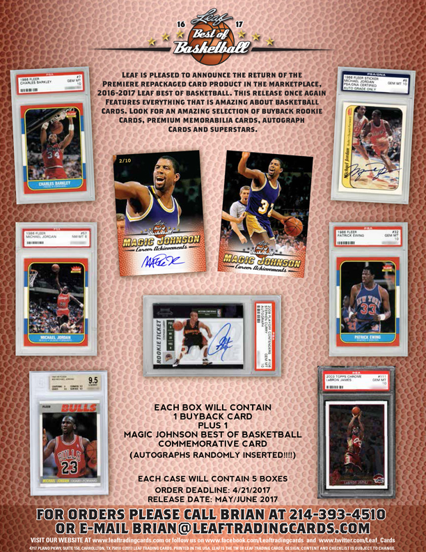 2016-17 Leaf Best Of Basketball - Leaf Trading Cards