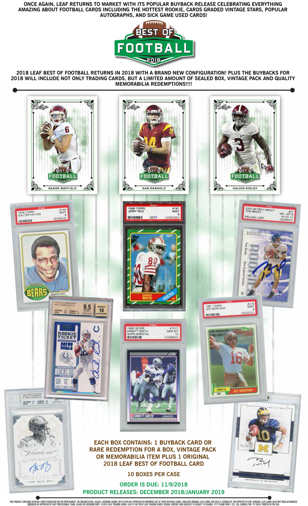 2018 Leaf Best Of Football - Leaf Trading Cards