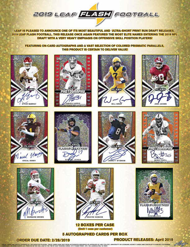 2019 Leaf Flash Football - Leaf Trading Cards