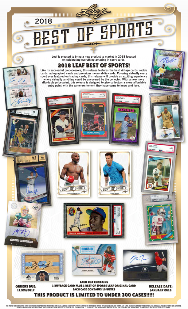 2018 Leaf Best Of Sports - Leaf Trading Cards