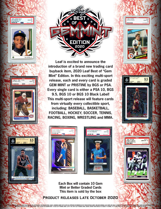 2020 Leaf Best Of Gem Mint Edition - Leaf Trading Cards