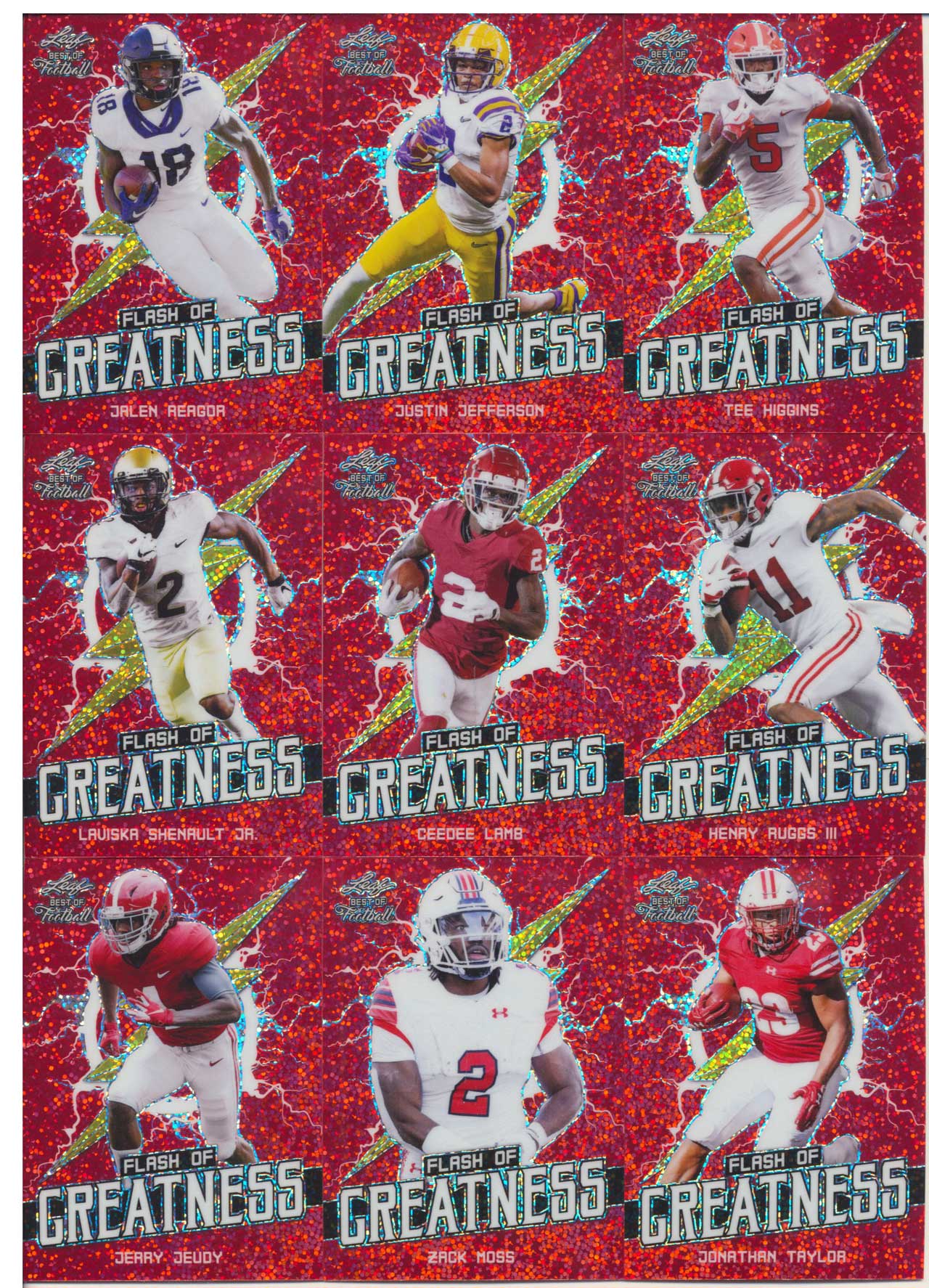 2020 Leaf Flash Of Greatness 18-Card Sets - Leaf Trading Cards