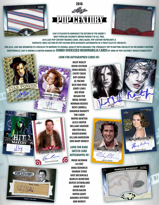 2016 Leaf Pop Century - Leaf Trading Cards