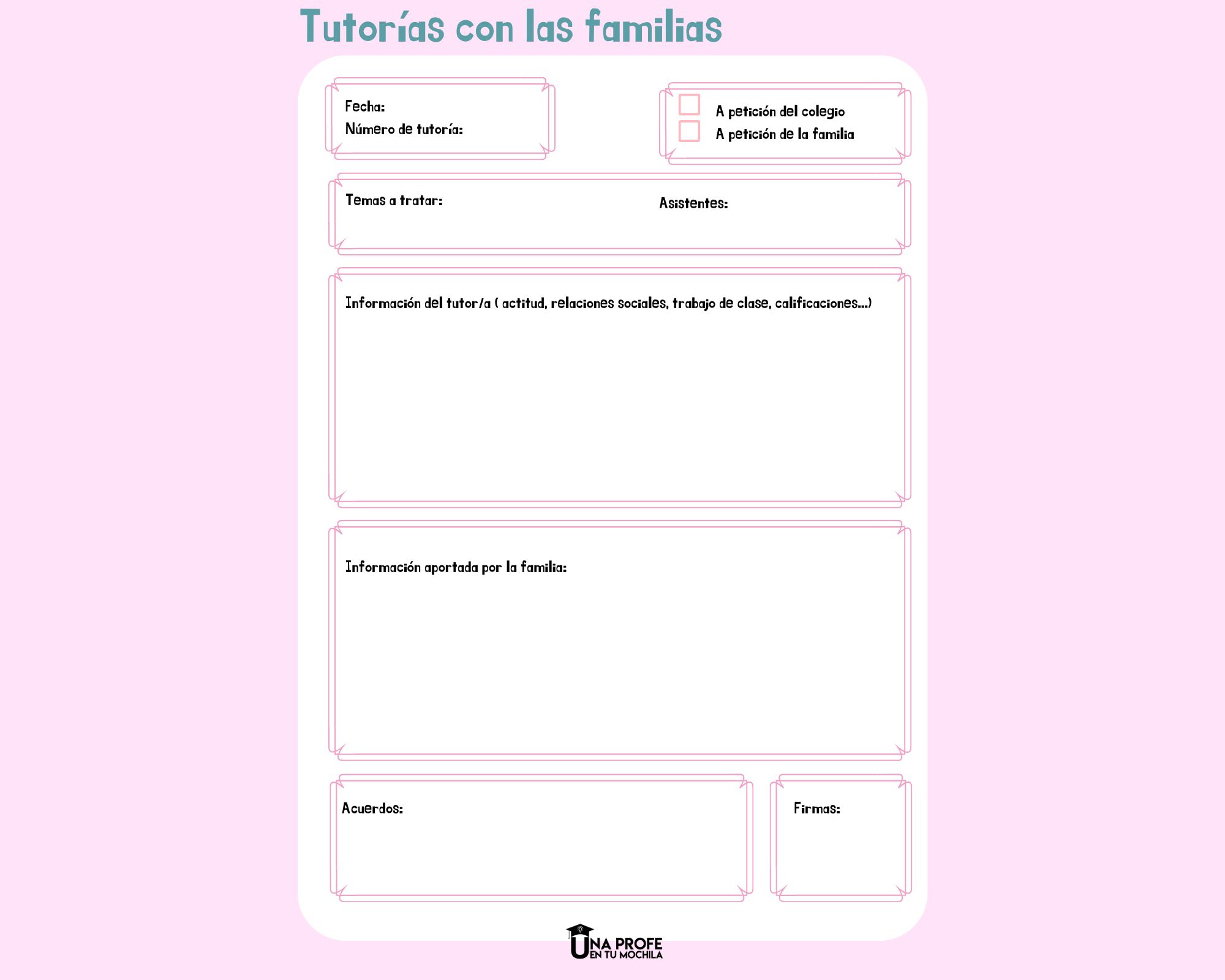 Cuaderno de tutoría 2022-2023 | Una profe en tu mochila