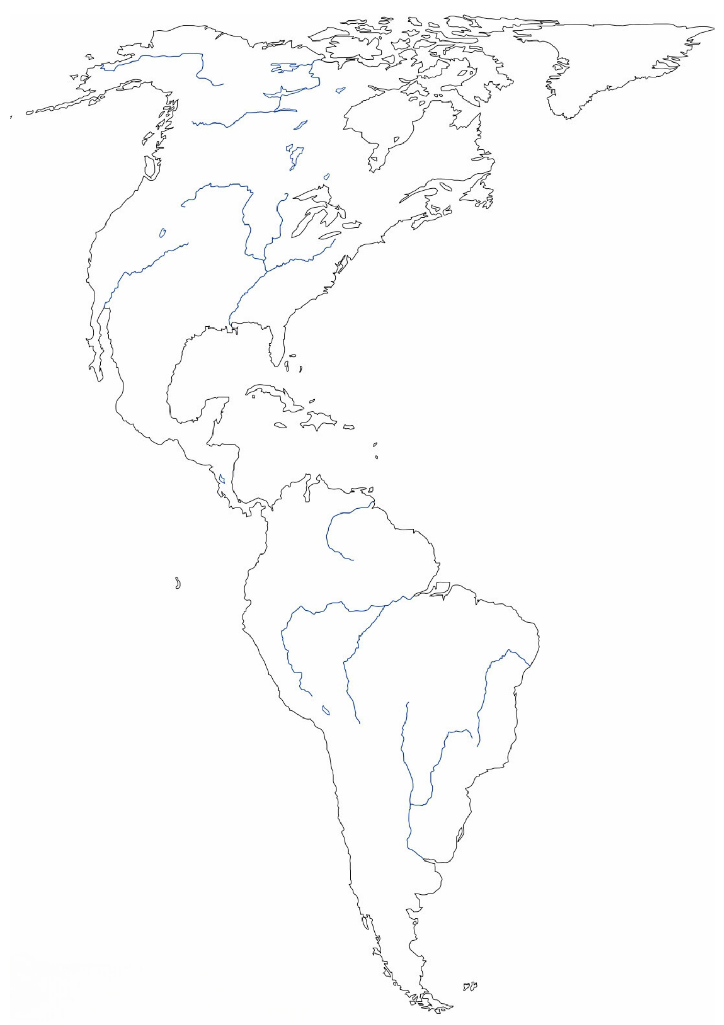 Mapas de América para trabajar en clase. | Una profe en tu mochila