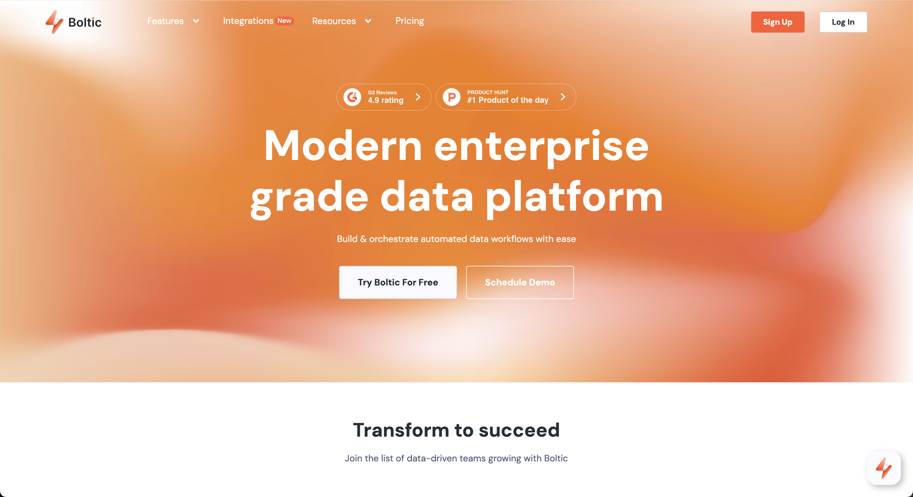 Modern Enterprise Grade Data Platform | Boltic