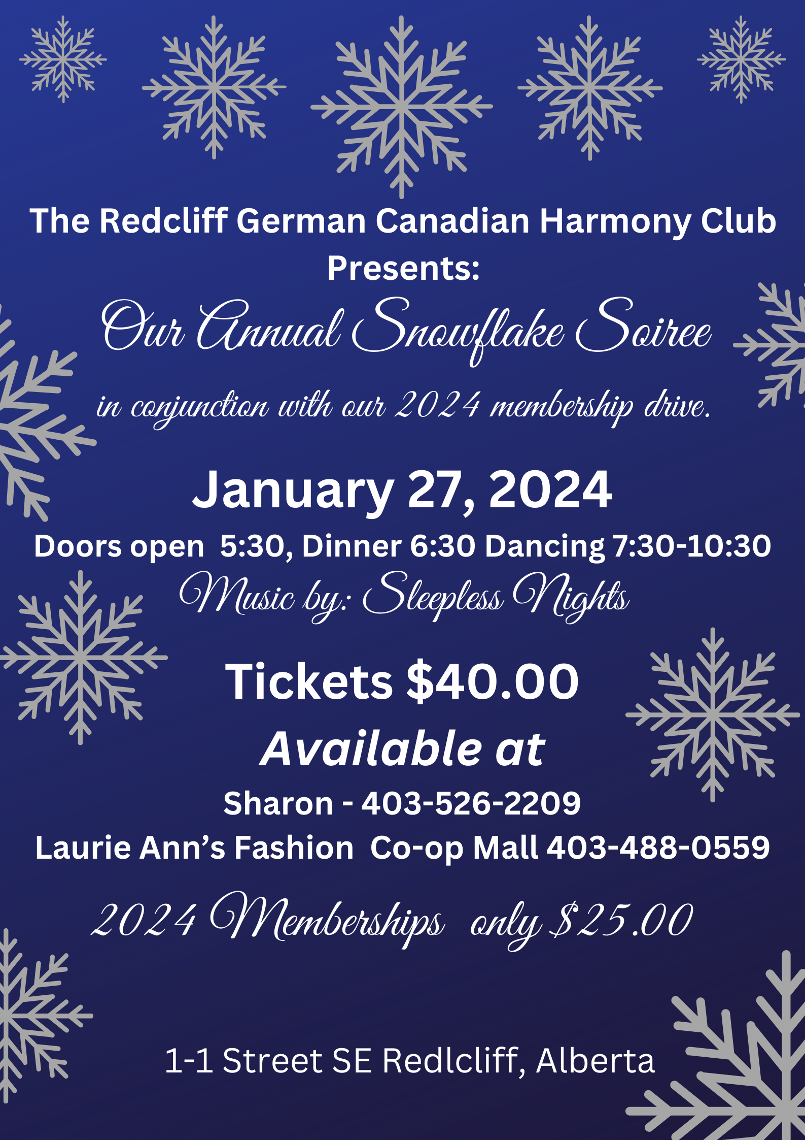 GCHC Snowflake Soiree & 2024 Membership Drive | Event Listing | Tourism ...
