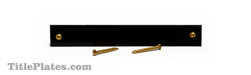 2-1/2 X 3/8 Rectangular Black Brass Nameplate