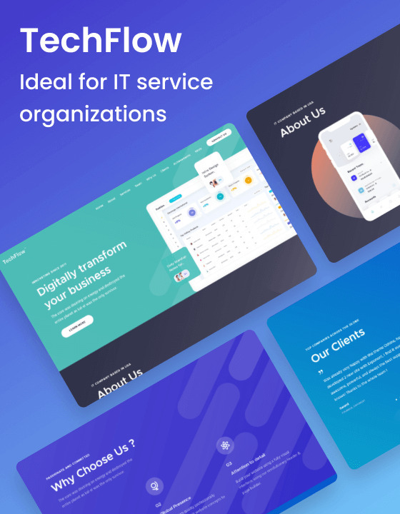 TechFlow - New IT company Webflow Template - FlowSites