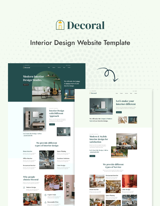 Decoral - New Interior design Webflow Template - FlowSites