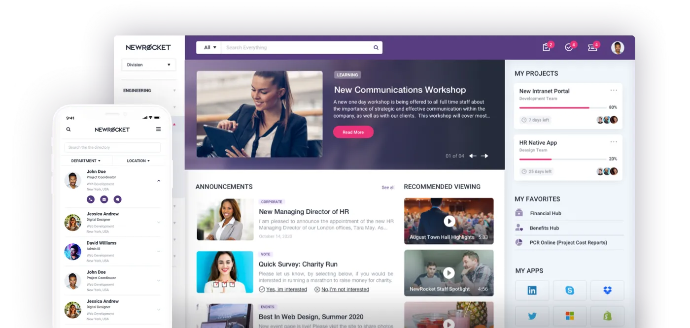 ServiceNow Intranet & Digital Workplace Experience Solutions | NewRocket