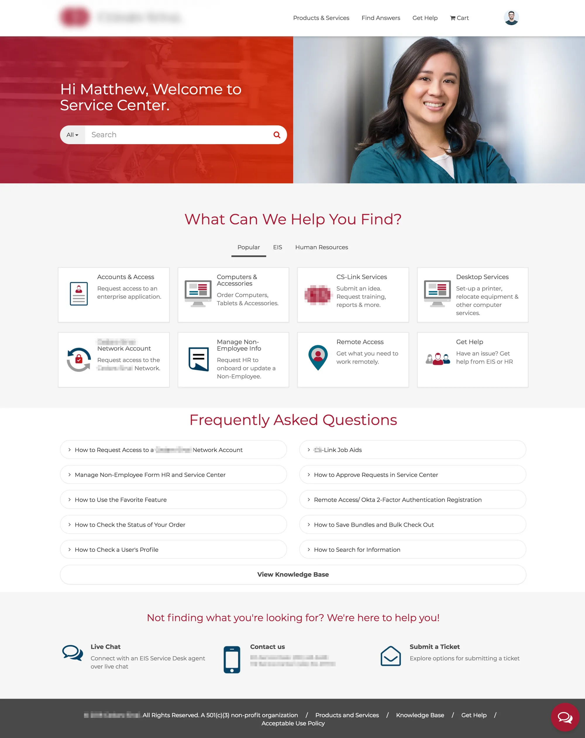 Medical Center Service Portal | NewRocket