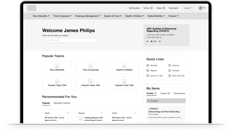 Case Study: Tech Portal with ServiceNow Employee Center