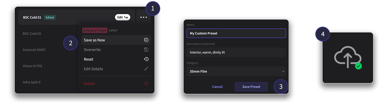 Save custom Presets | Color.io User Guide