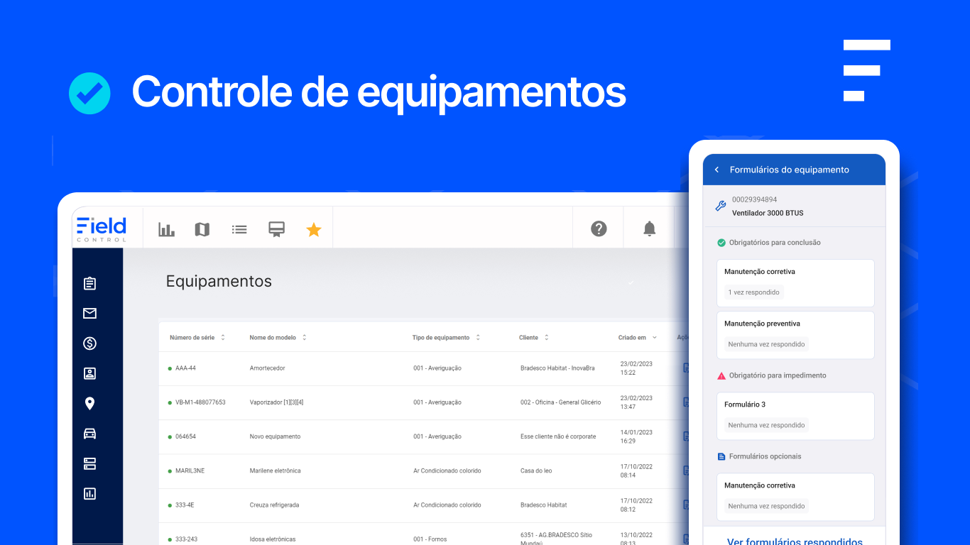 Sistema de gestão com FIELD CONTROL