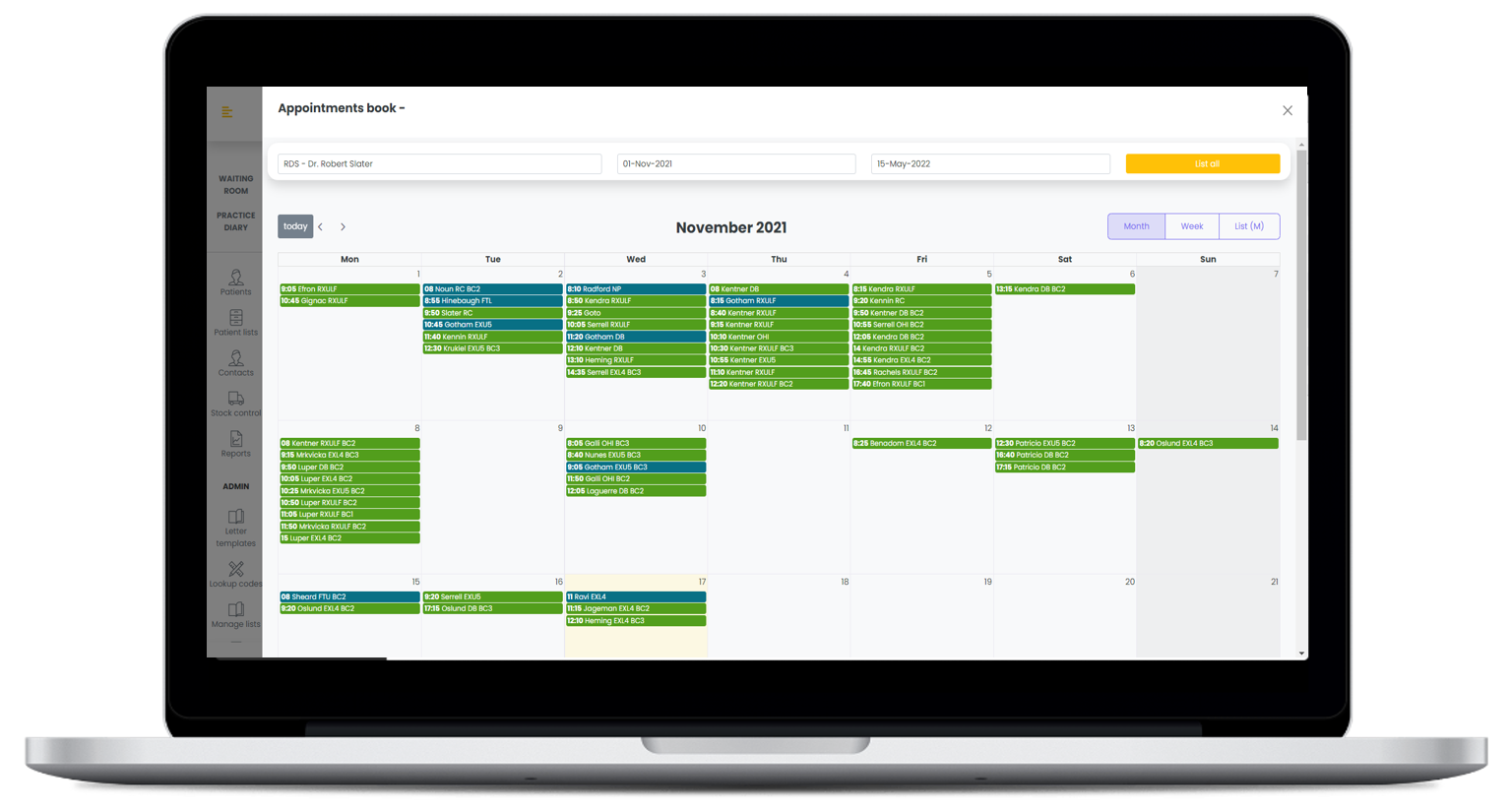 Diary management with Orthobridge