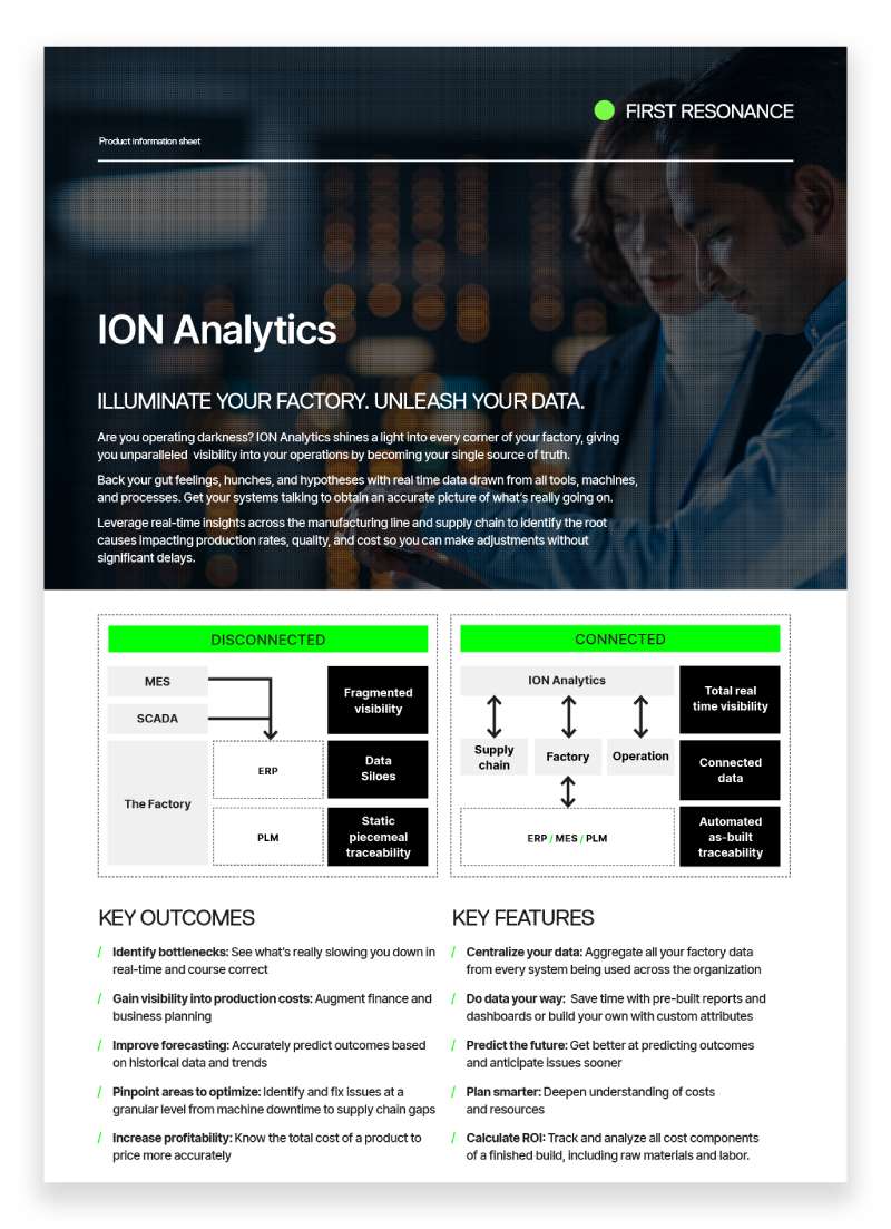 First Resonance | ION Analytics: Illuminate your factory and drive with data